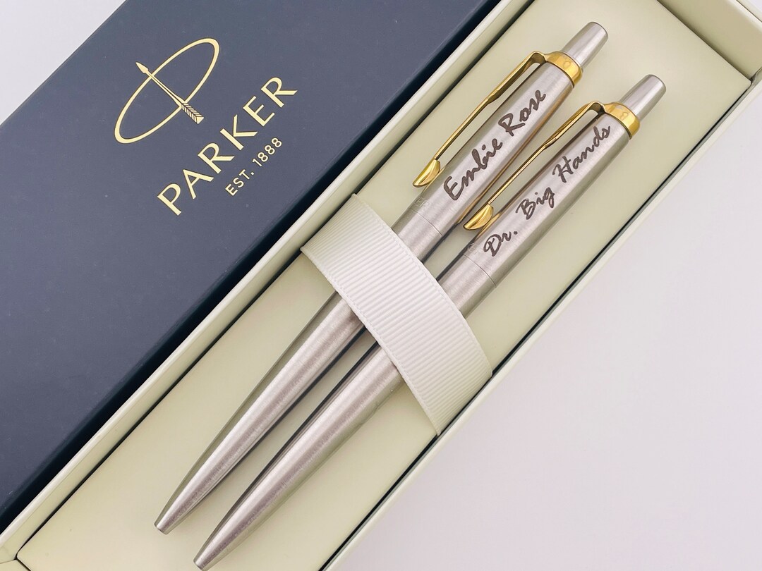 Custom Engraved Parker Pen Set of 2, Parker Jotter Pen Set, Office Gift ...