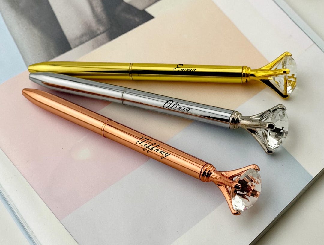 Custom Engraved Crystal Diamond Pen, Bridesmaid Proposal Gift ...