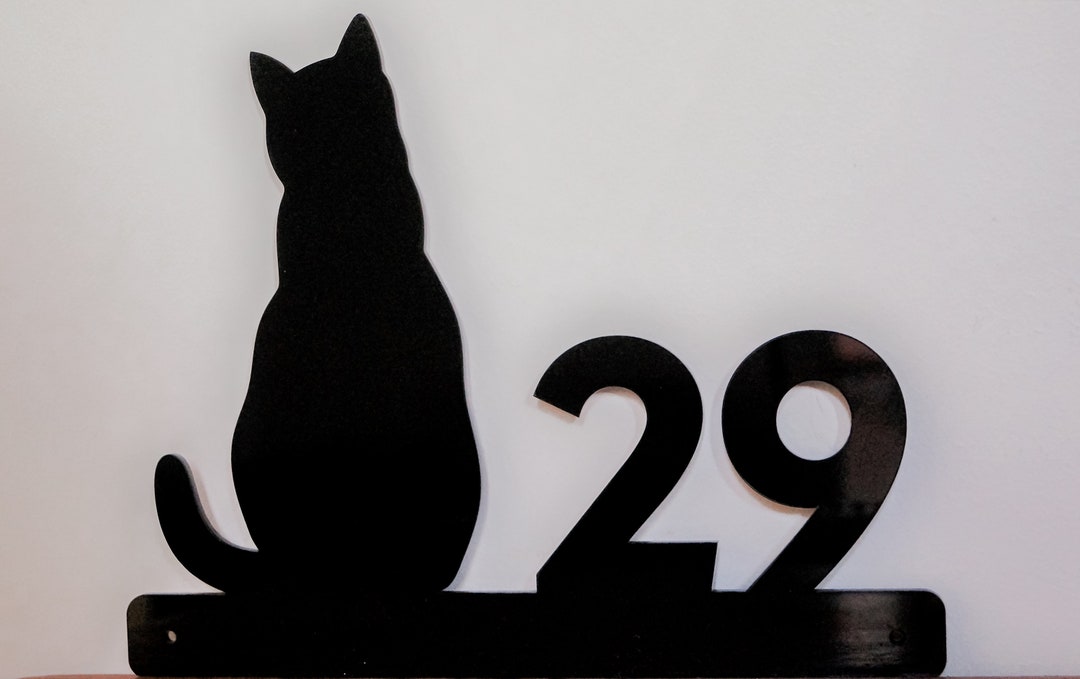 Customised House Number Sign Cat Sign Cat Sign for House Cat House ...