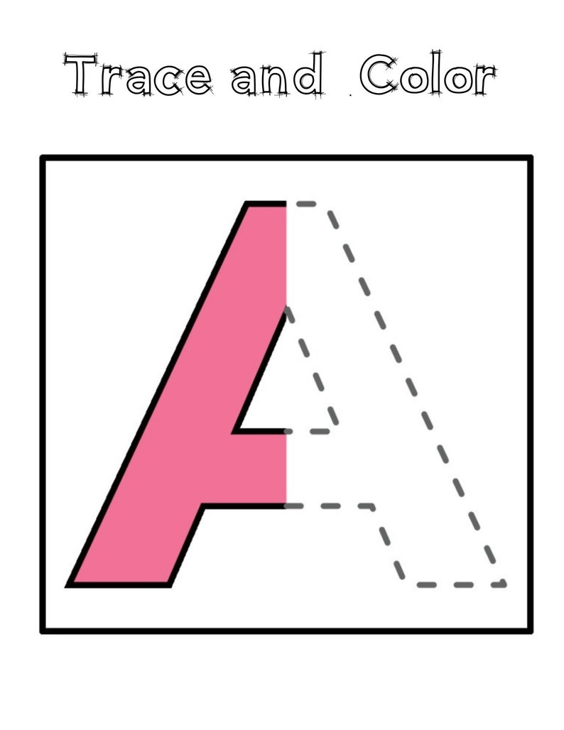Trace and Color Alphabet - Etsy