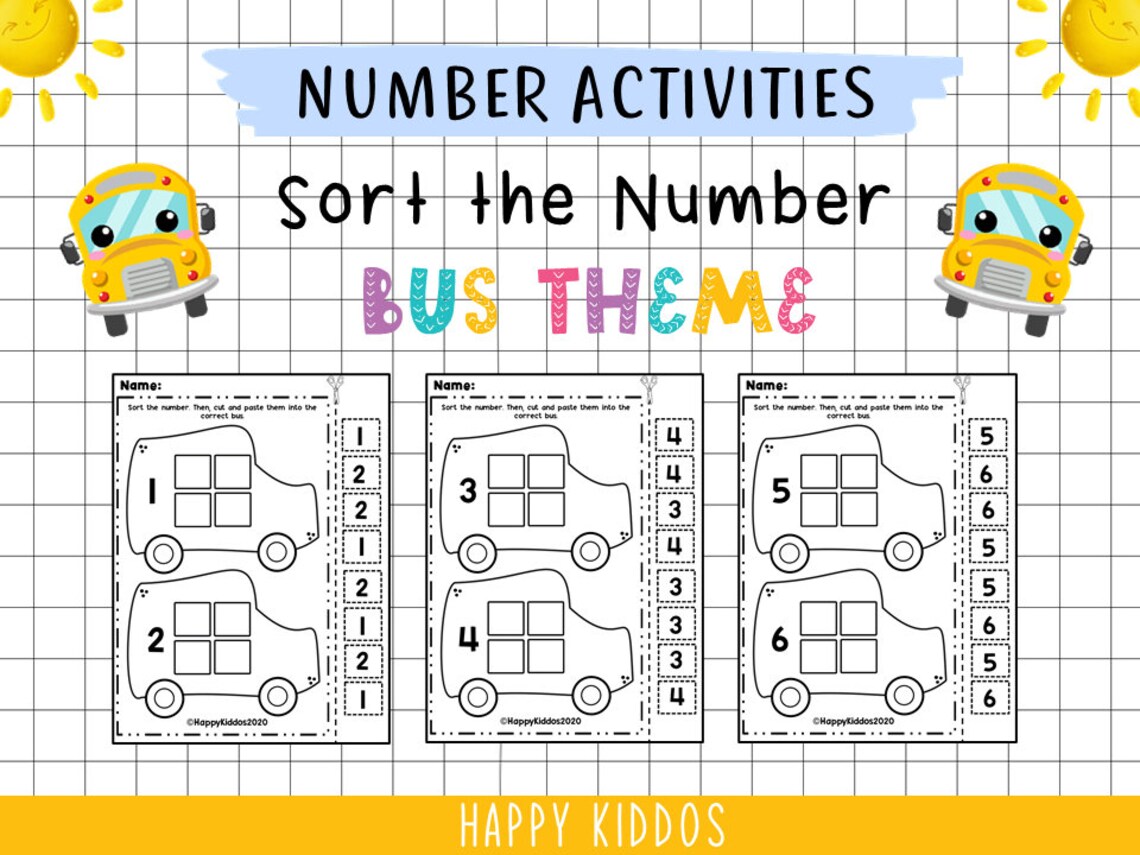 Sort the Numbers on the Bus - Etsy