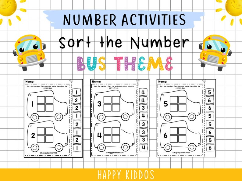Sort the Numbers on the Bus - Etsy