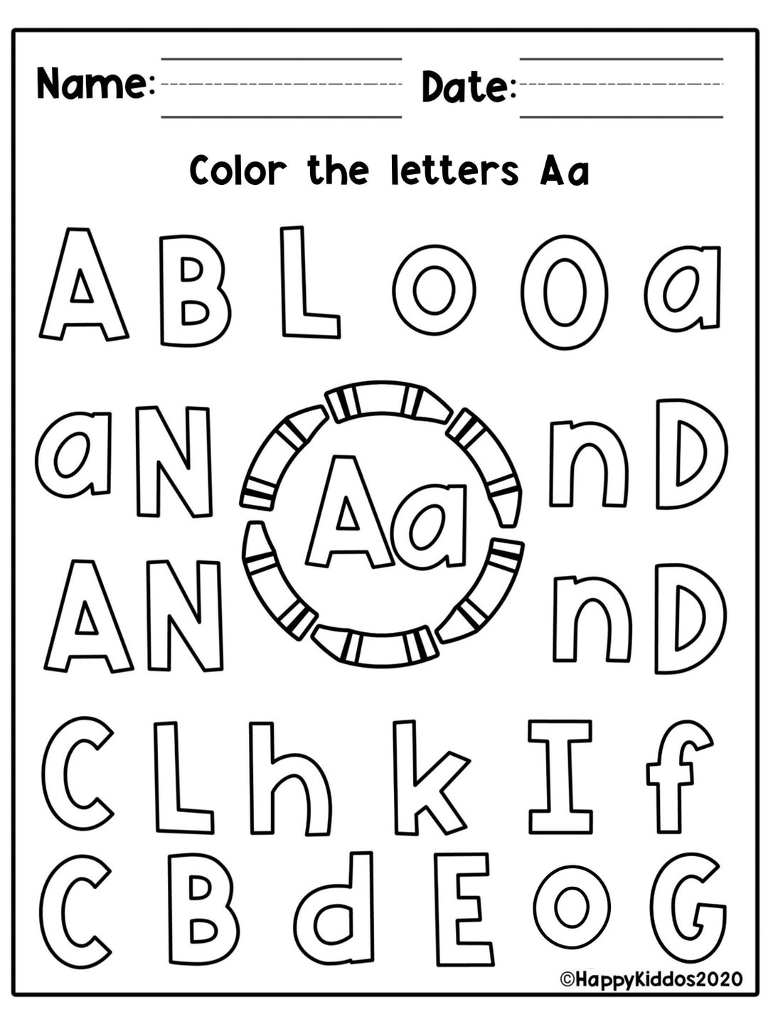 Alphabet Coloring Sheets - Etsy