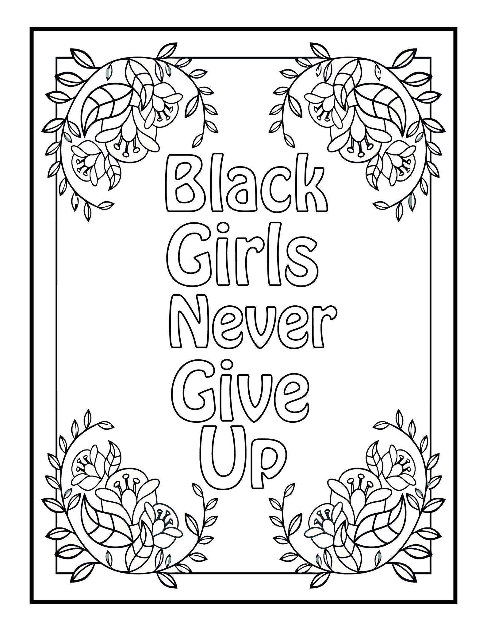 Black Girl Motivational Quotes Coloring Sheets - Etsy