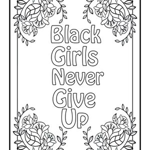 Black Girl Motivational Quotes Coloring Sheets - Etsy