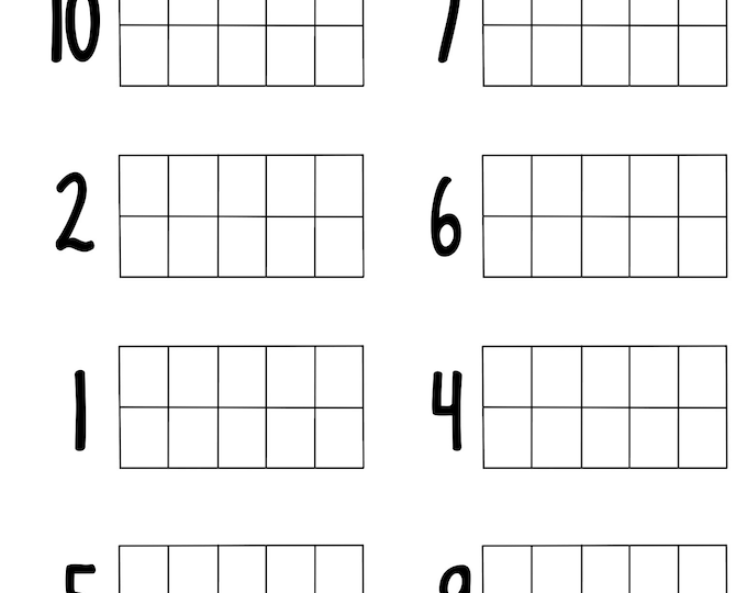Double Tens Frame, Tens Frame, Math Resources, Math Manipulatives ...