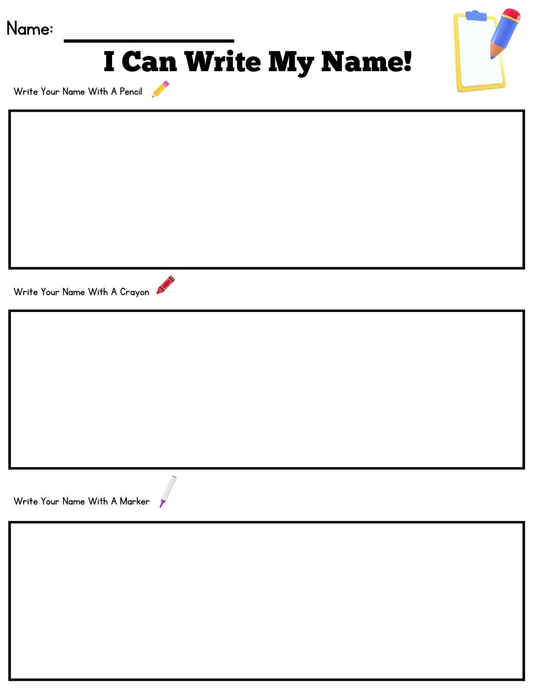 I Can Write My Name - Etsy