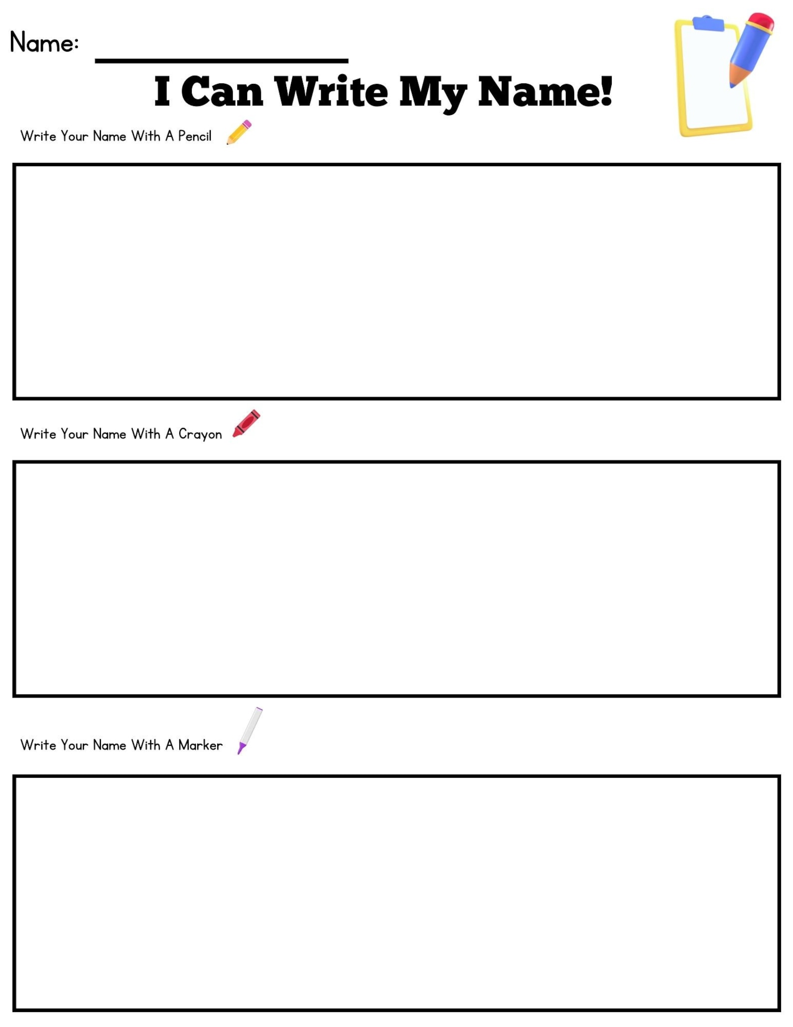 I Can Write My Name - Etsy