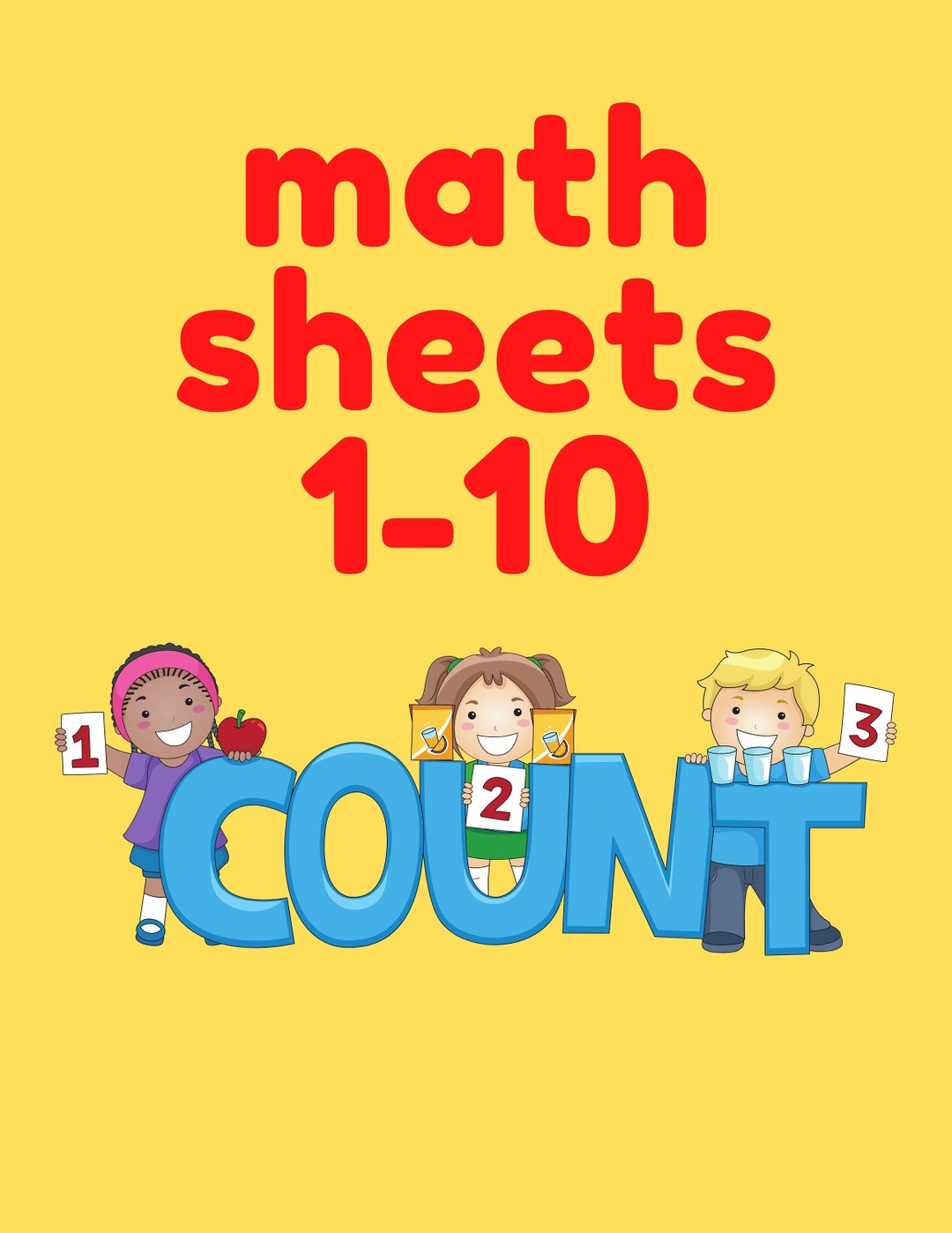 Math Sheets 1-10 - Etsy