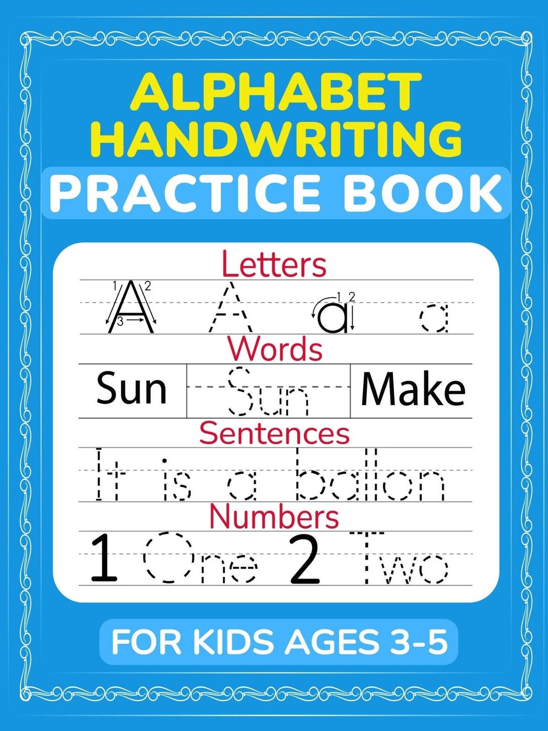 Alphabet Handwriting Practice Book - Etsy