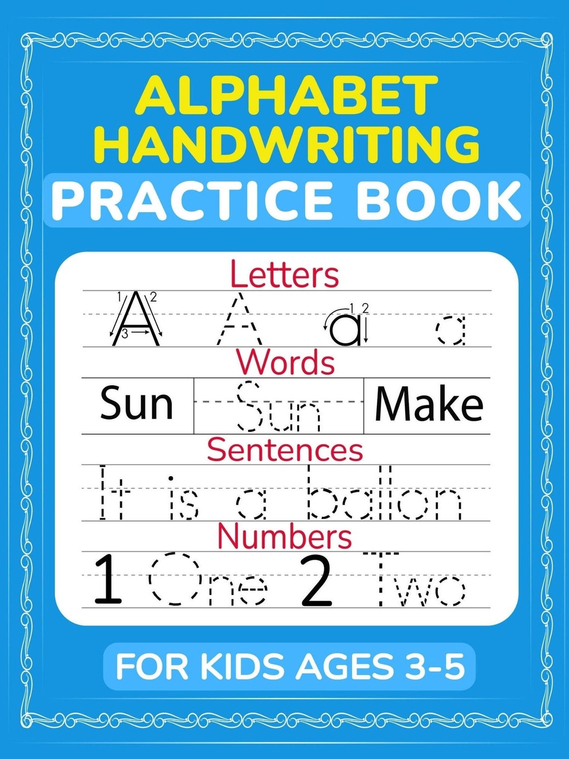 Alphabet Handwriting Practice Book - Etsy
