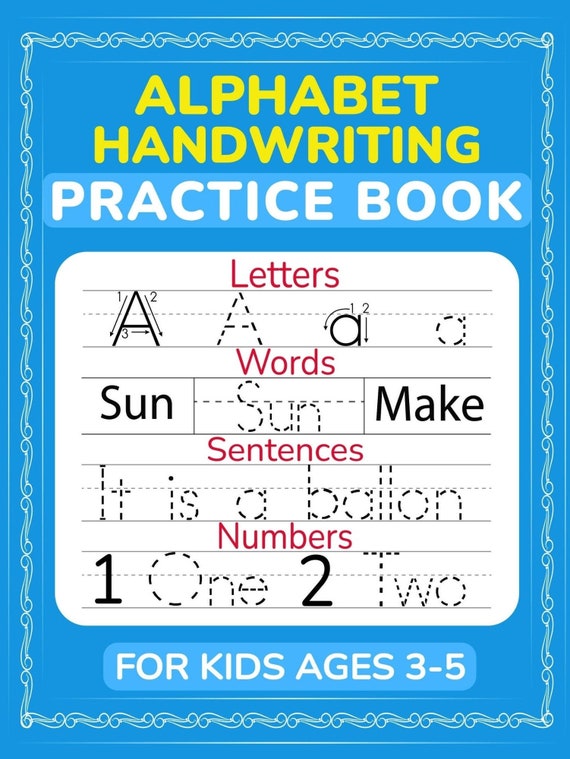 Alphabet Handwriting Practice Book - Etsy