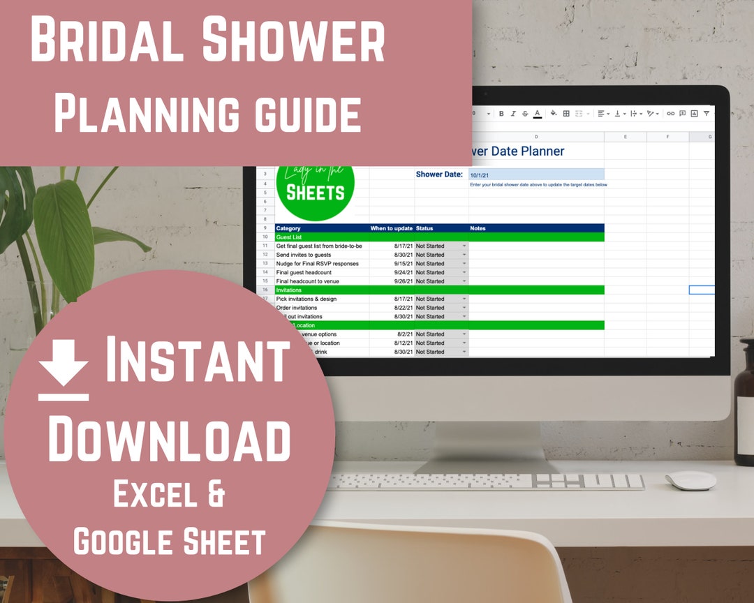 Ultimate Bridal Shower Planning Guide/list - Digital Download ...