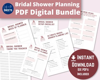 Bridal Shower Planner Excel Spreadsheet Template Bridal Shower Party ...