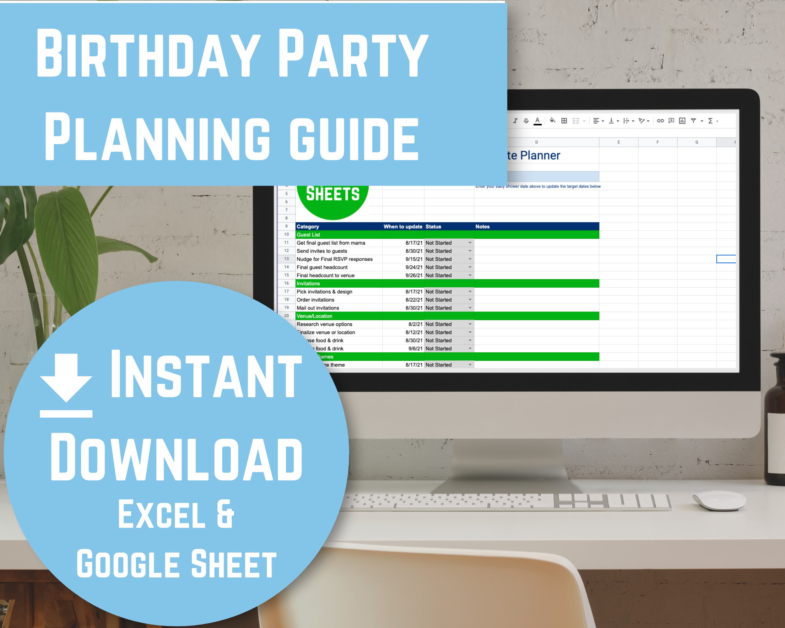 Kid's Birthday Party Planning Guide Bundle - Digital Download 9 PDFS ...