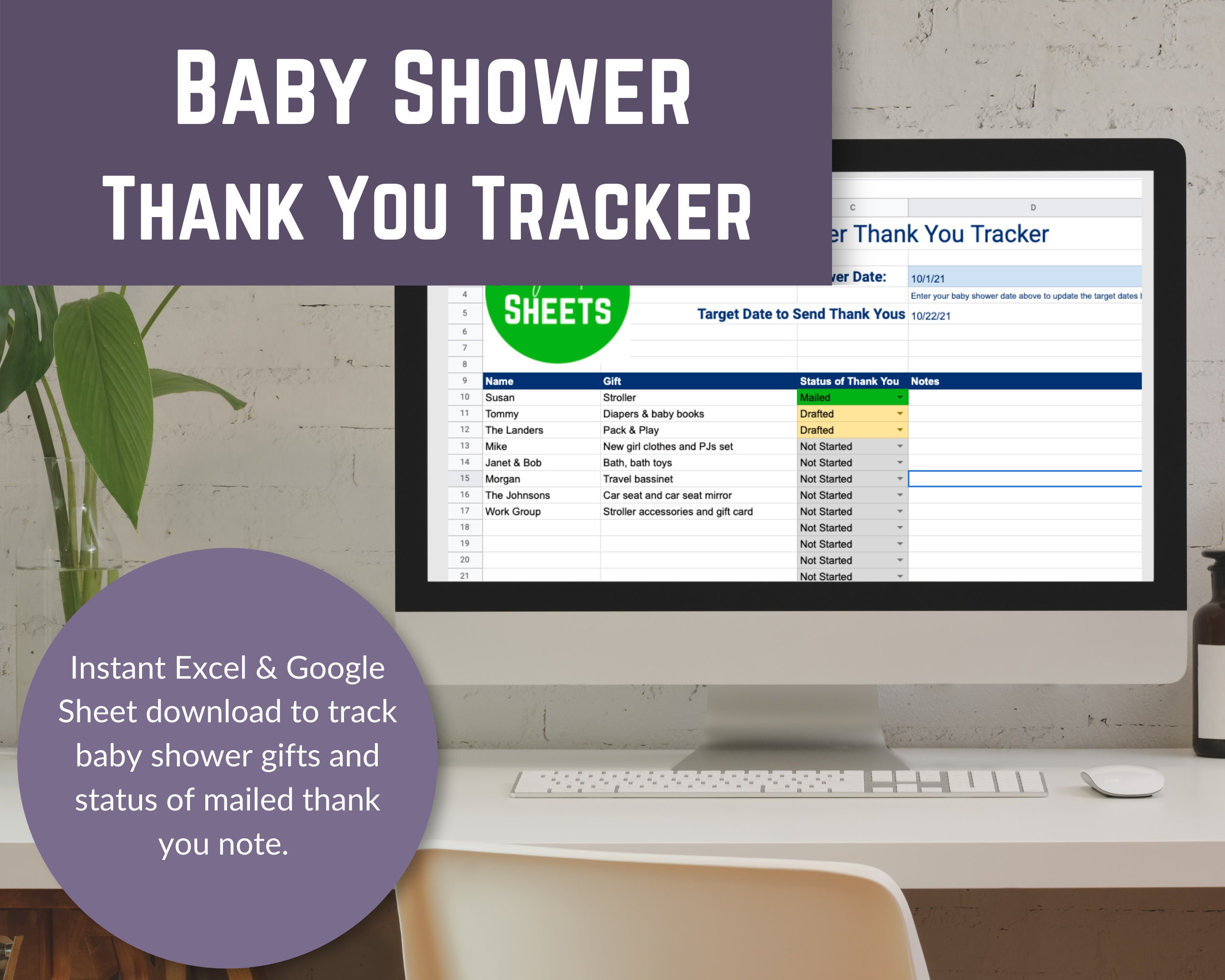 Baby Shower Planning + Checklist Bundle - Digital Download 6 PDFS ...