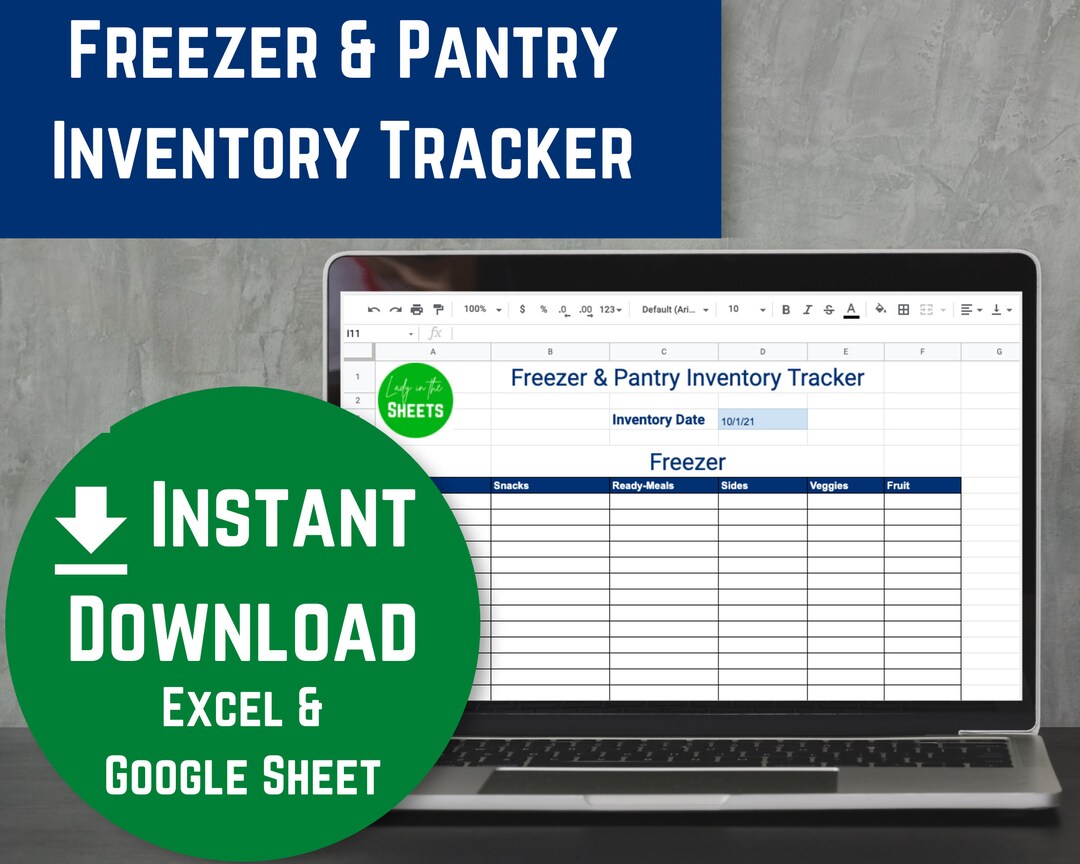 Food Inventory: Freezer & Pantry Tracker - Digital Excel/google Sheet ...