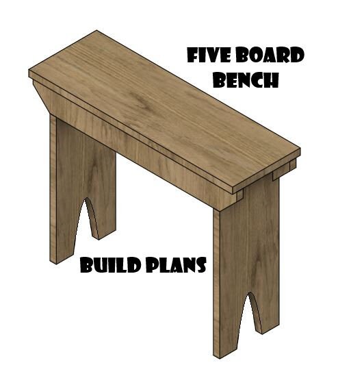 DIY Five Board Bench - Digital Woodworking Build Plans - Etsy