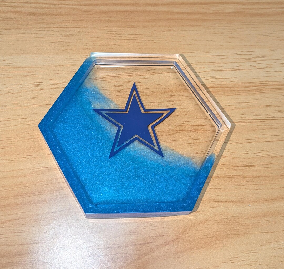 Dallas Cowboys Football Resin Custom Made Coaster - Etsy