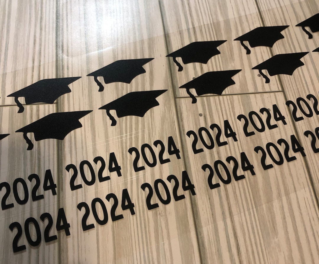 Vinyl Decal: Sheet of Graduation Caps and Year Vinyl Decals / D.I.Y ...