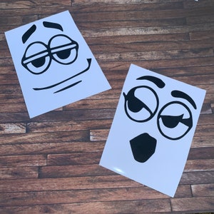 Vinyl Decal: Candy Face Inspired Decals (fun Colors) / Face Silhouette ...