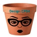 Vinyl Decal: Flower Pot Face / Fishbowl DIY / Clay / Flower Pot DIY ...