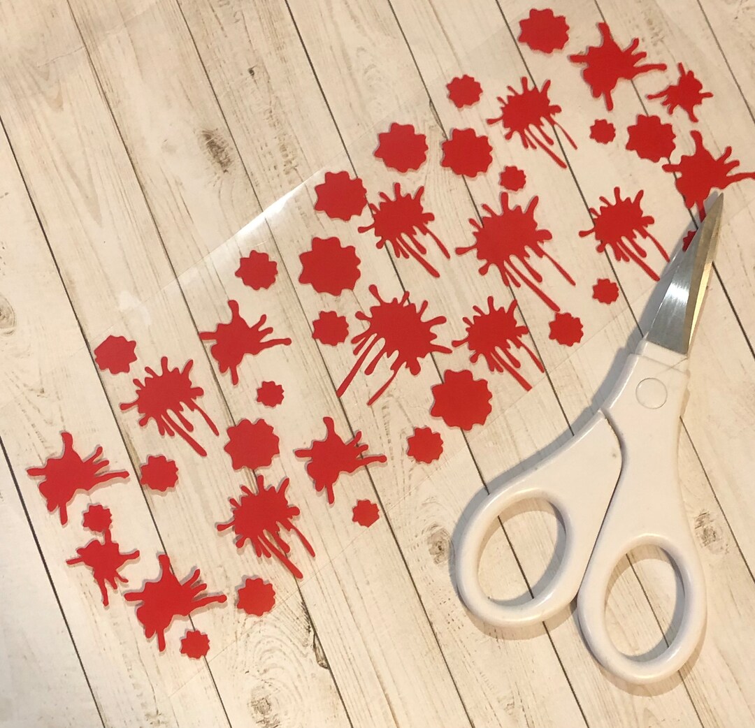 Vinyl Decal: Sheet of Blood Splatter / Dripping Blood / Dripping Design ...
