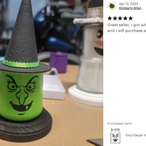 Vinyl Decal: Witch Face Vinyl Decal / D.I.Y Craft Projects / Halloween ...