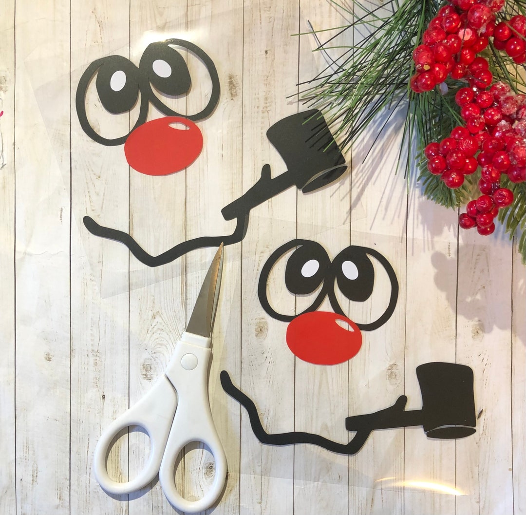 Vinyl Decal: Snowman / Snowman Face DIY Vinyl Decal/ Fishbowl DIY ...