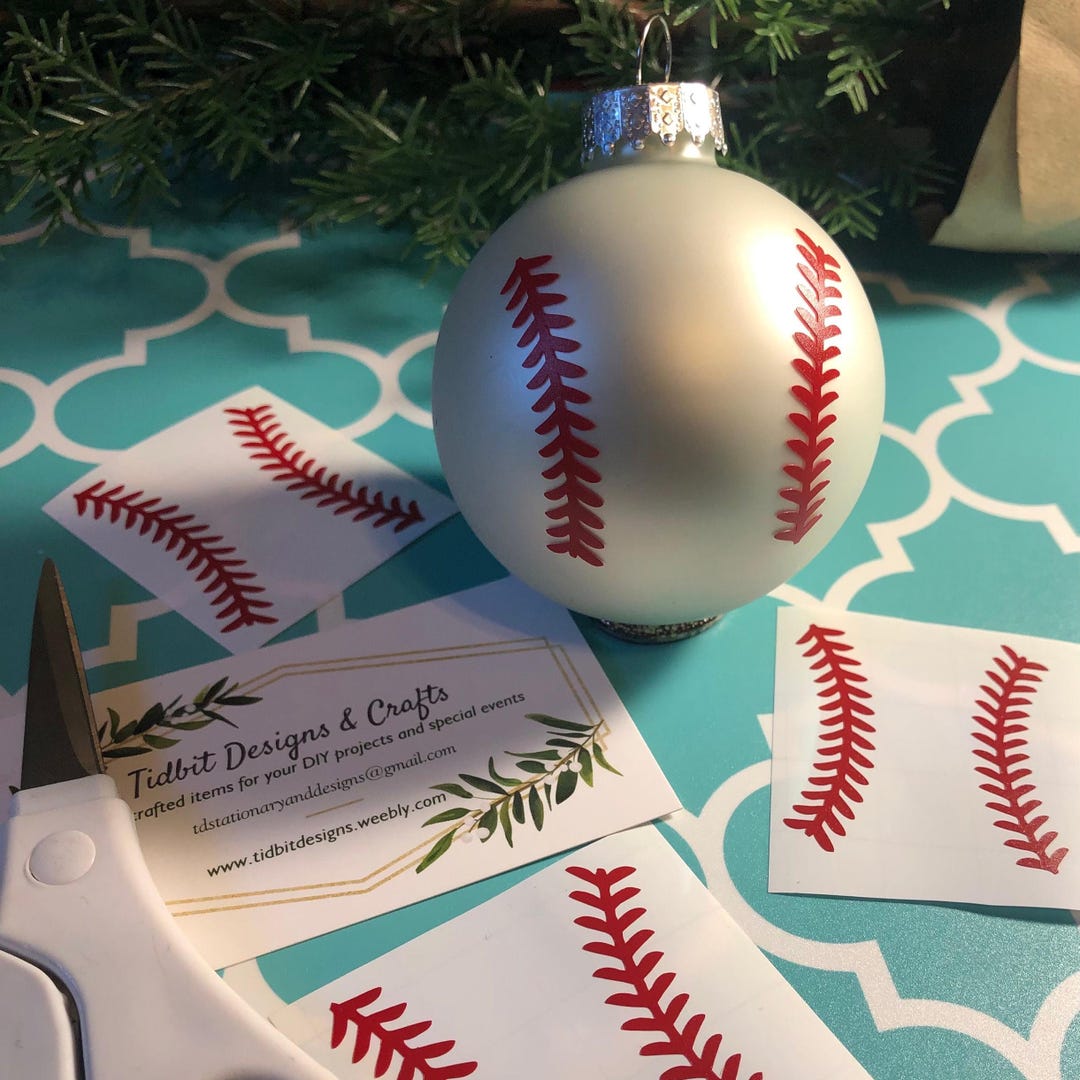 Vinyl Decal: Set of 4 Baseball Stitches Vinyl Decals - Many Colors - Etsy