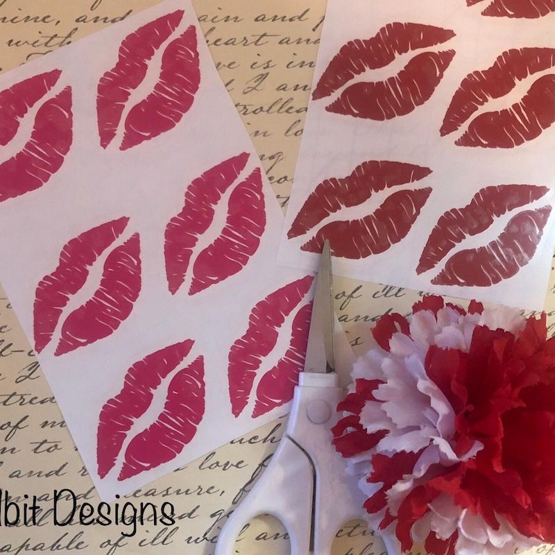 Romantic Kiss Stickers - Etsy