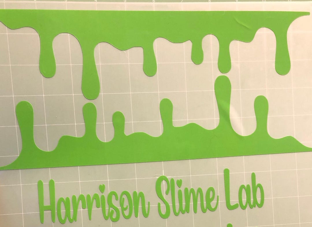 Vinyl Decal: Slime Lab Name + Dripping Slime Vinyl Decal (1 Name Decal ...