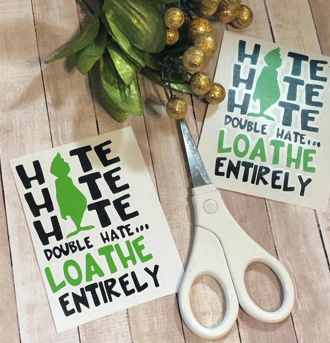 Hate Hate Hate Double Hate... Loathe Entirely Vinyl Decal / - Etsy