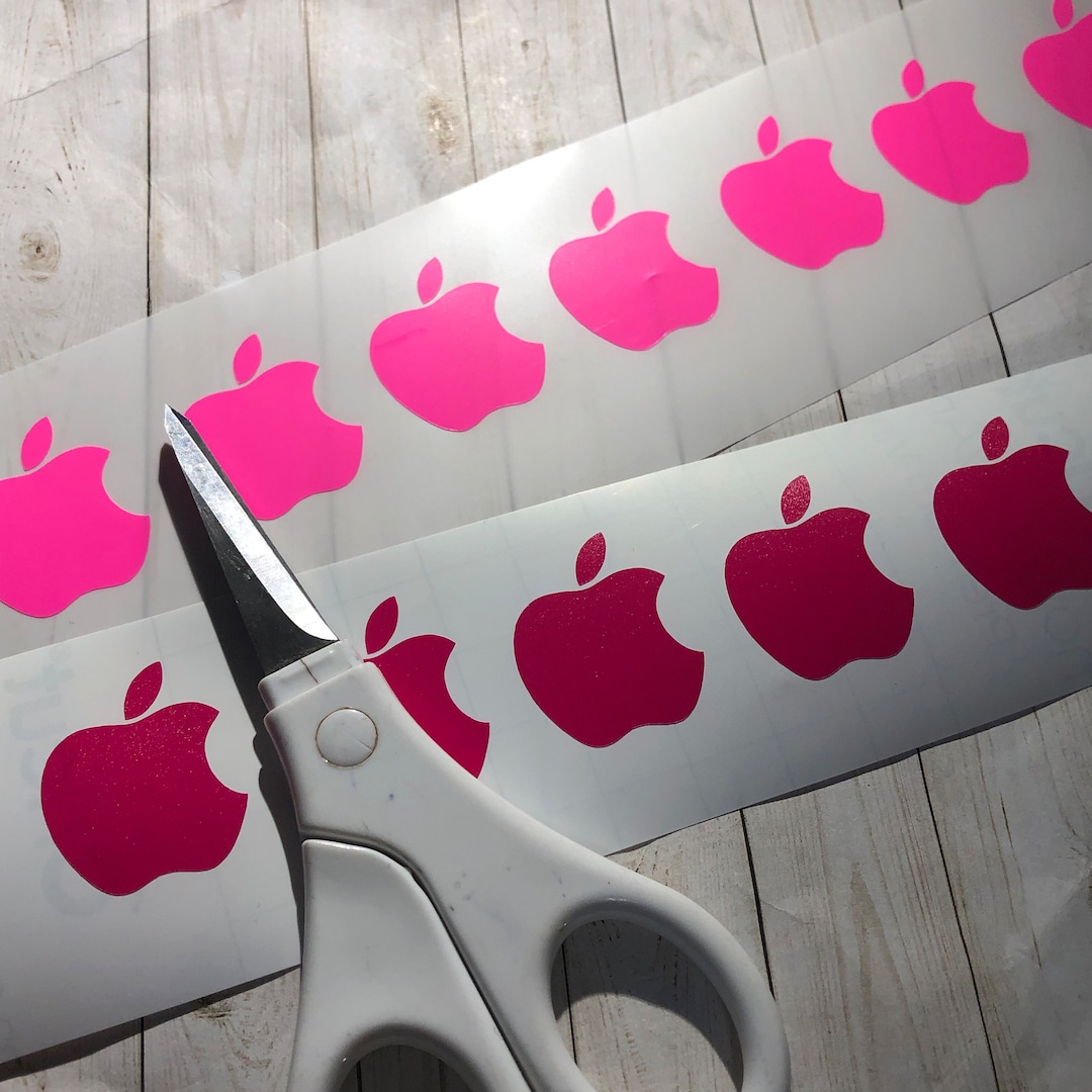Vinyl Decal: Sheet of 9 Apple Logo Vinyl Decal, Phone Logo Vinyl Decals ...