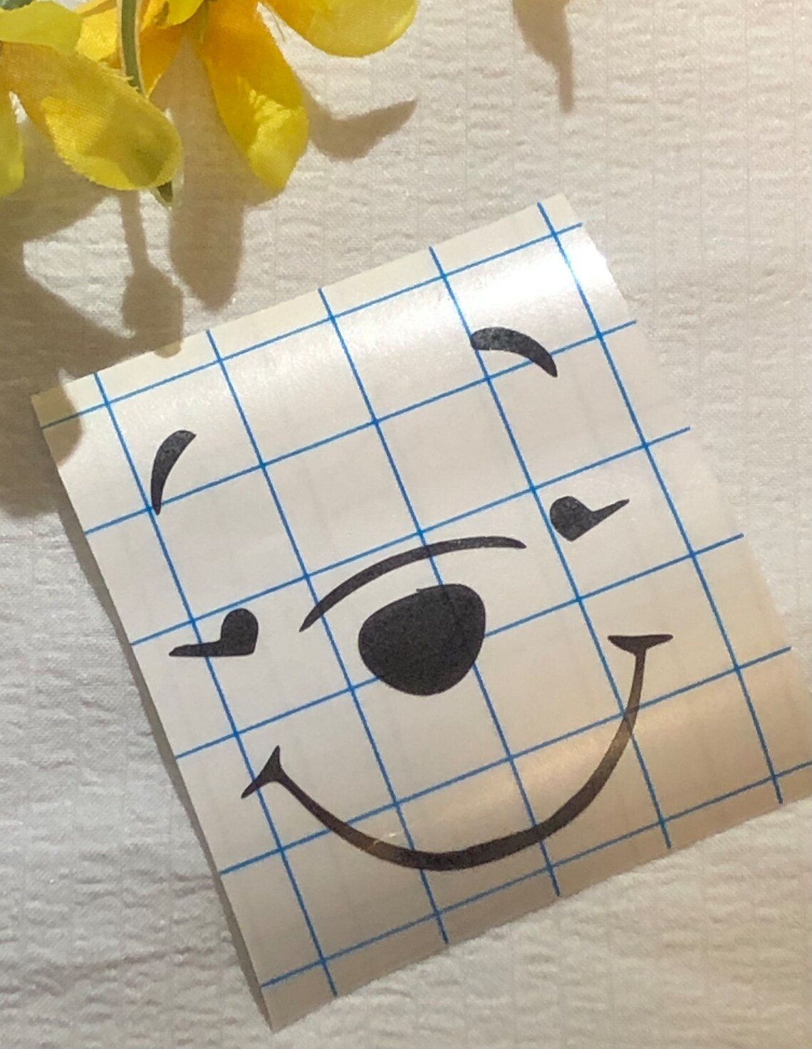 Vinyl Decal: Cute Bear Face Vinyl Decal / Flower Pot Face / Fishbowl ...