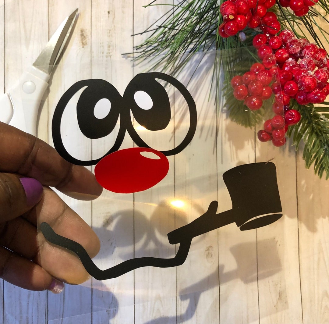 Vinyl Decal: Snowman Face DIY Vinyl Decal/ Fishbowl DIY / Flower Pot ...