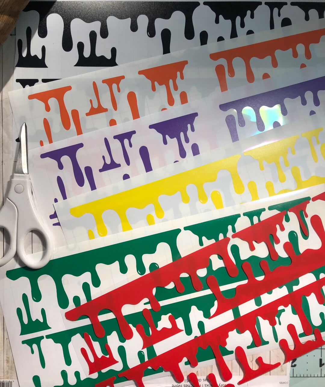 Vinyl Decal: Sheet of Dripping Slime / Dripping Design / Blood ...