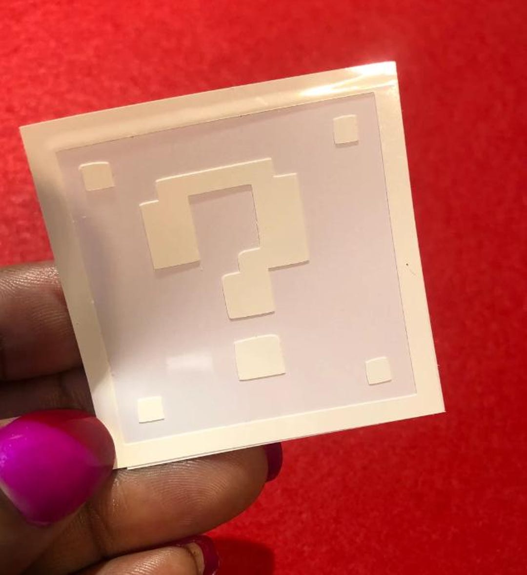 Large Super Mario Bros Question Mark Box / Mystery Box Vinyl Decal / D ...