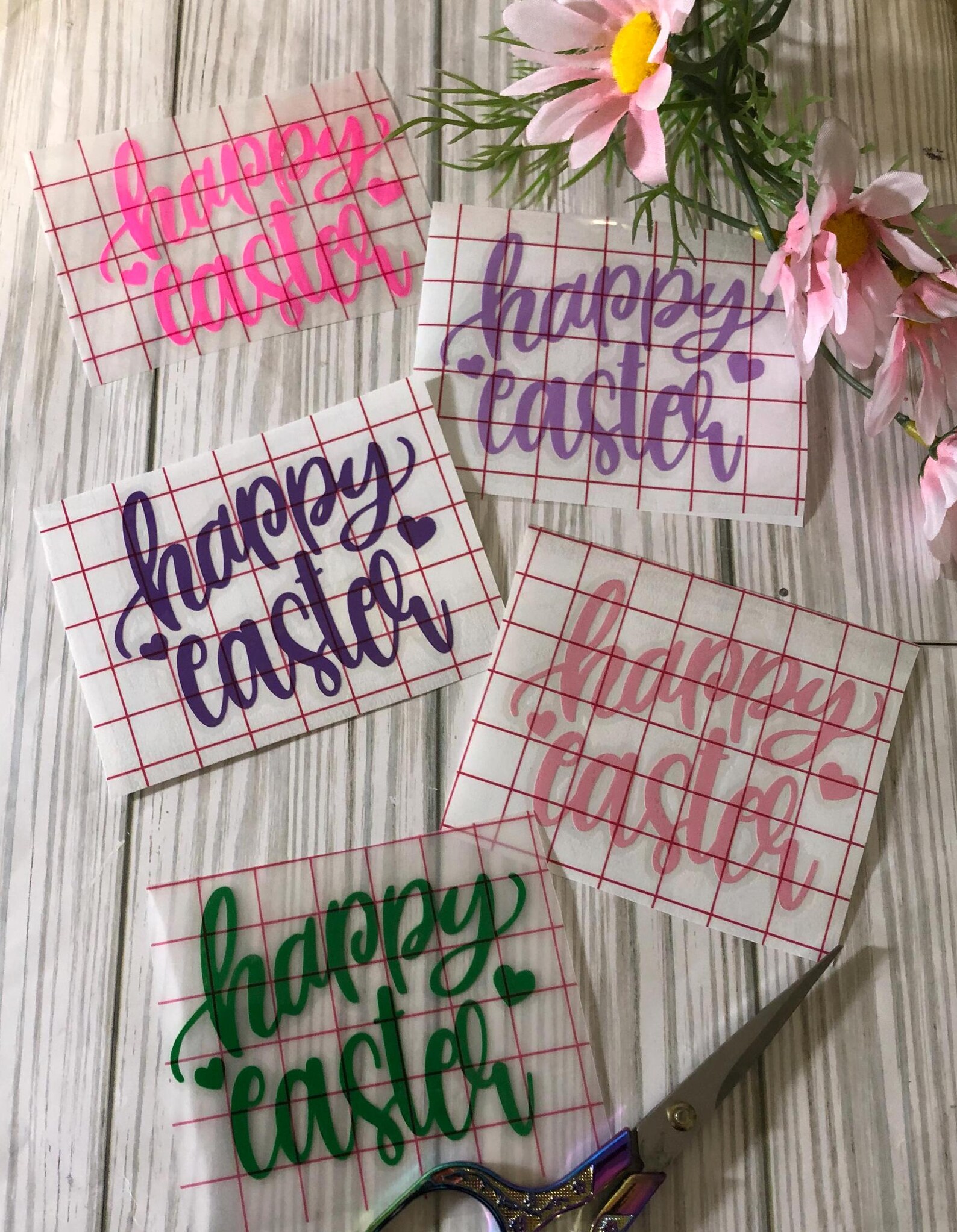 Vinyl Decal: Happy Easter Vinyl Decals / D.I.Y Project (1 Decal ...