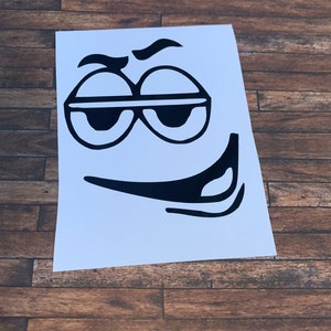 Vinyl Decal: Candy Face Inspired Decals (fun Colors) / Face Silhouette ...