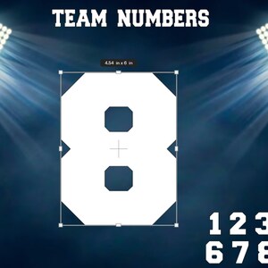 Sports Number / Team Number Vinyl Decal / Water Bottle Decal / - Etsy