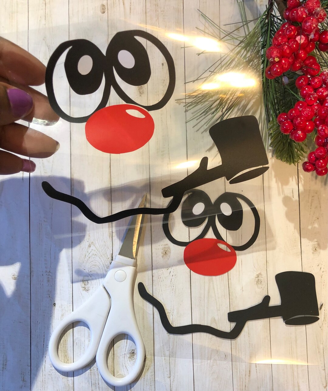 Vinyl Decal: Snowman / Frosty the Snowman Face DIY Vinyl Decal ...