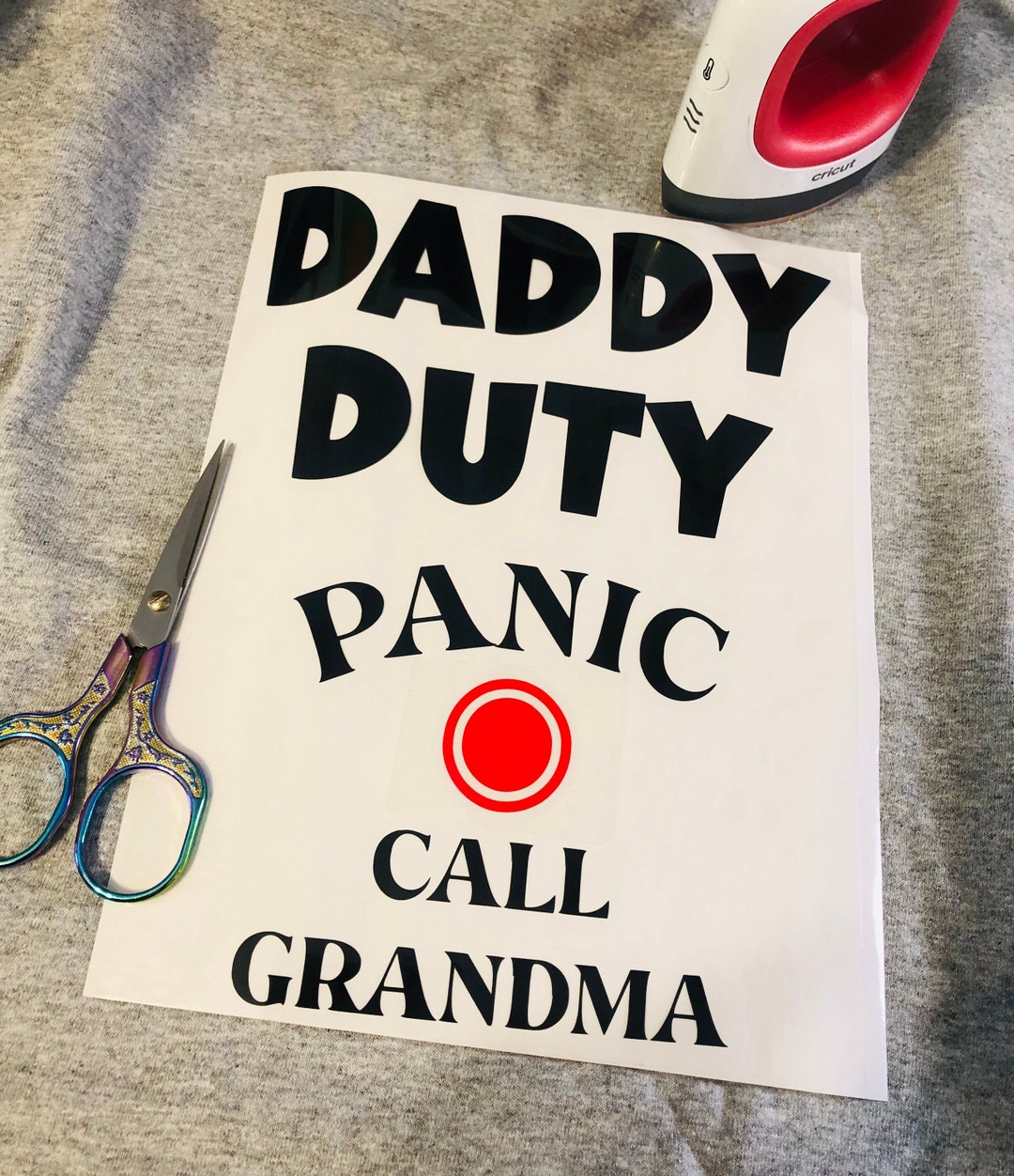 Iron on / HTV: Funny Daddy Duty HTV Set - Apron DIY, Diaper Duty Apron ...