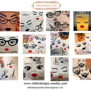 Vinyl Decal: Flower Pot Face Design CP06 / Fishbowl DIY / Clay / Flower ...