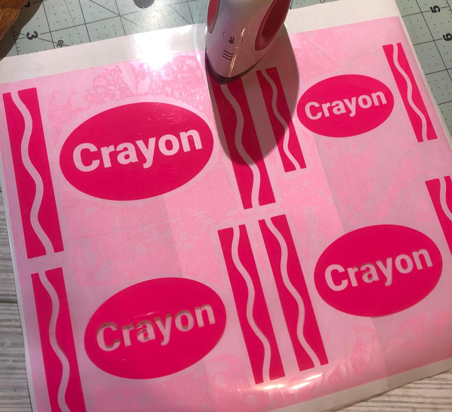 Iron on / HTV: Crayon Iron on Decal / Tshirt / DIY Project /crayon ...
