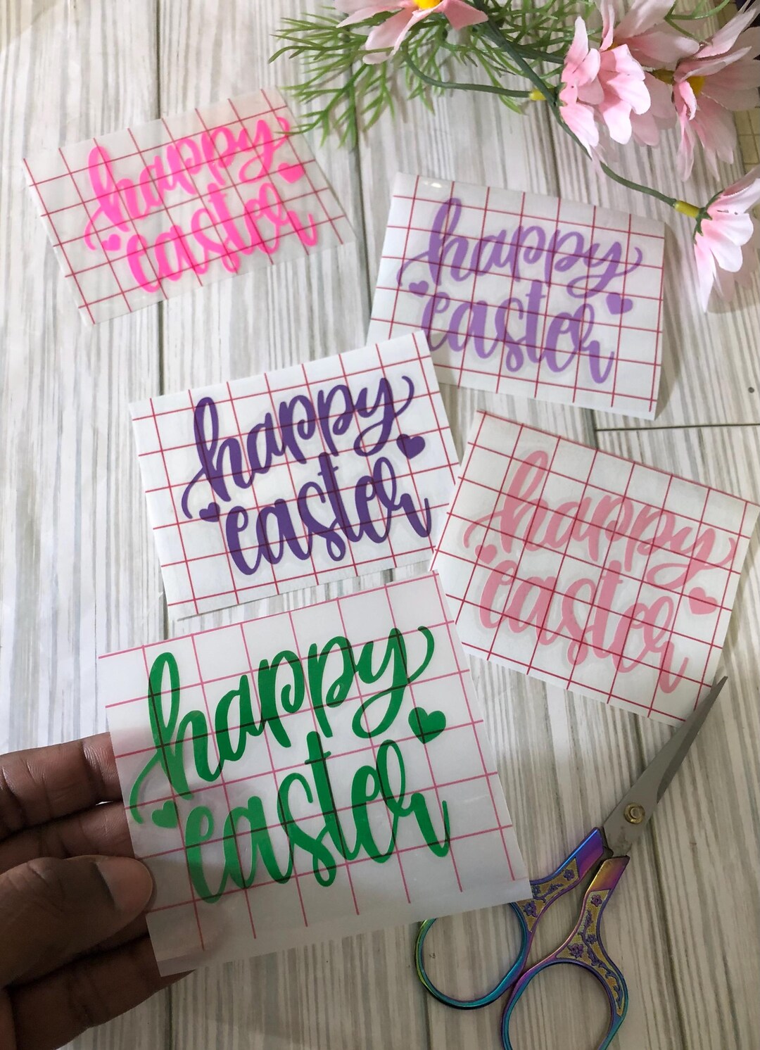 Vinyl Decal: Happy Easter Vinyl Decals / D.I.Y Project (1 Decal ...