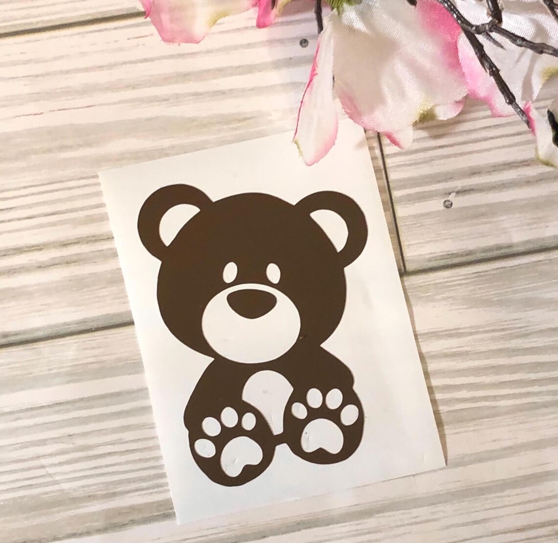 Vinyl Decal: Cute Teddy Bear Vinyl Decal / Baby Shower / DIY Project ...
