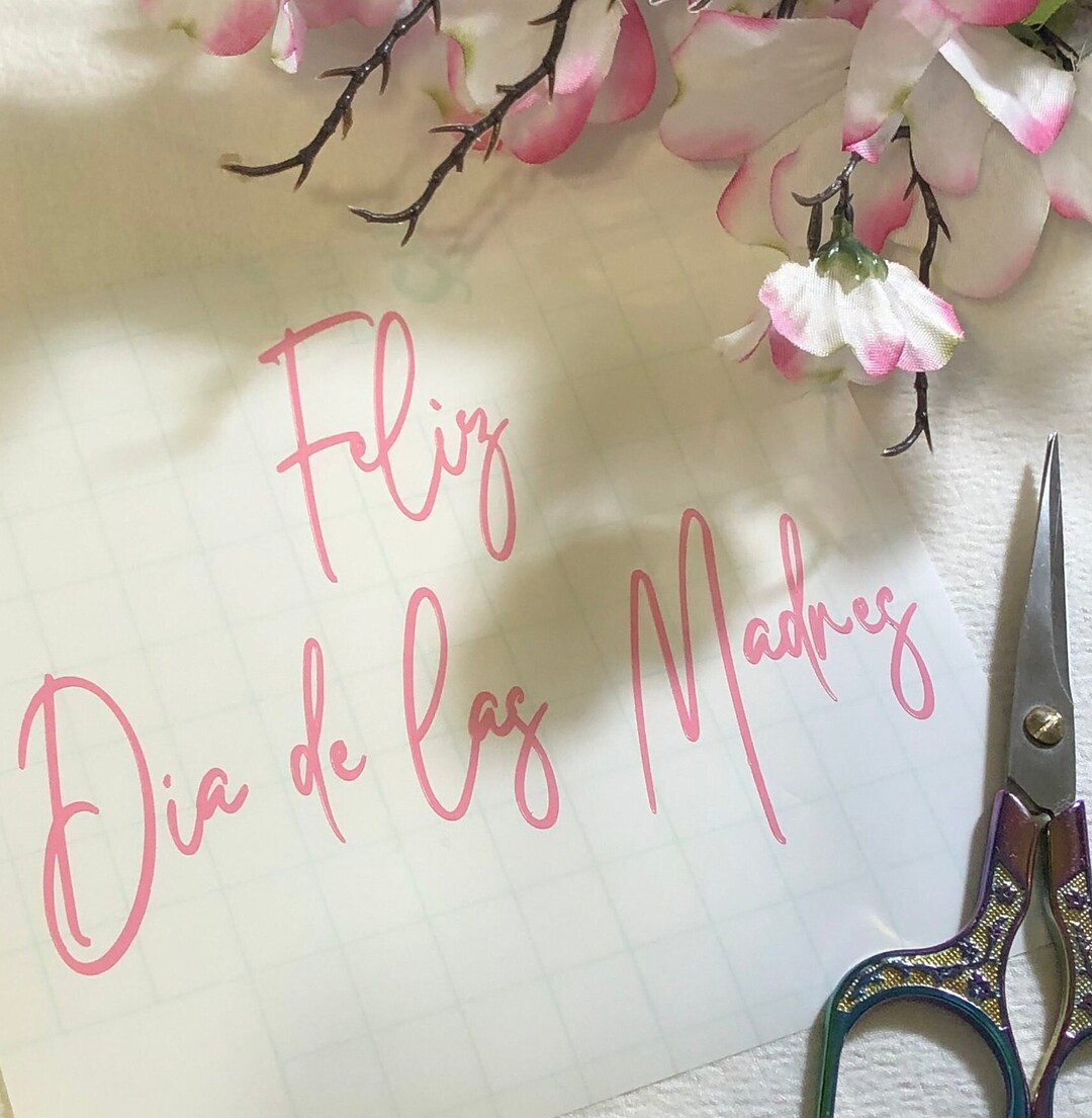 Vinyl Decal: Feliz Dia De Las Madres Elegant Font Vinyl Decal / D.I.Y ...