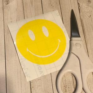 Vinyl Decal: Smiley Face Vinyl Decal / Stickers/ Emoji Smiley / Car ...