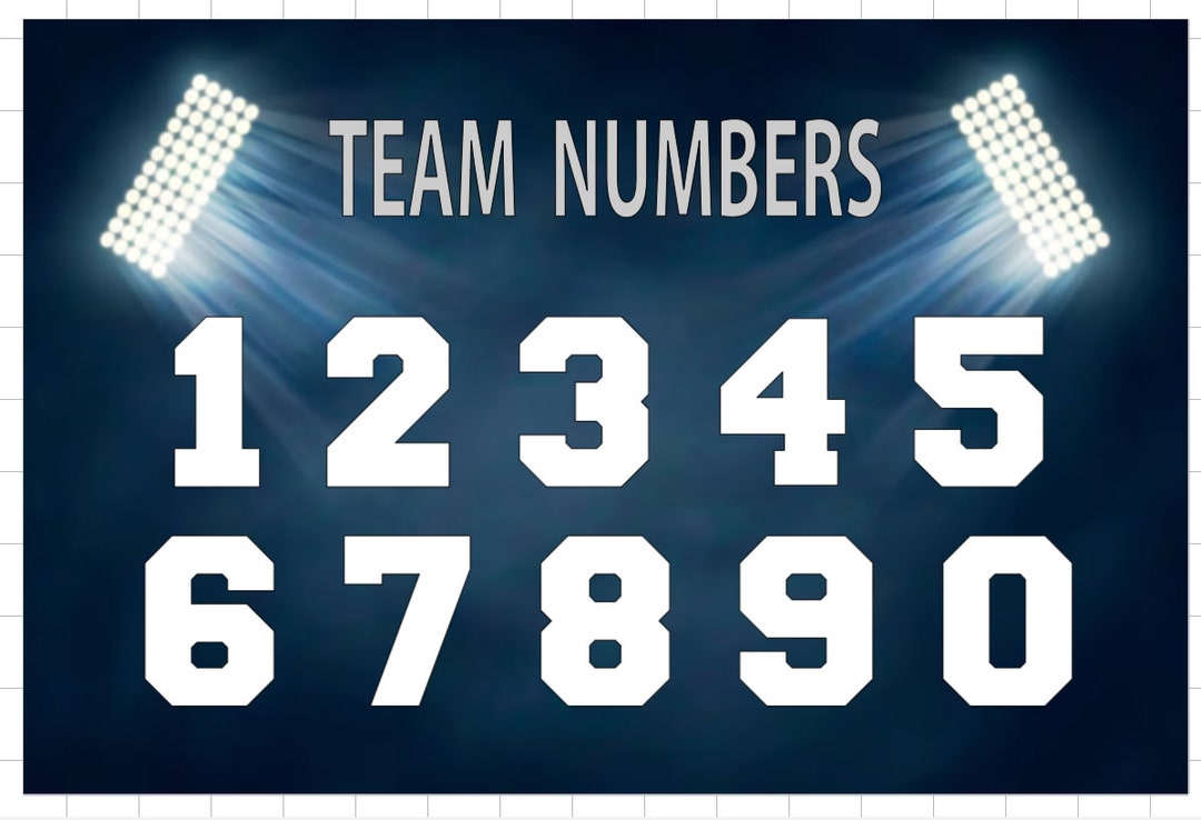 Sports Number / Team Number Vinyl Decal / Water Bottle Decal / - Etsy